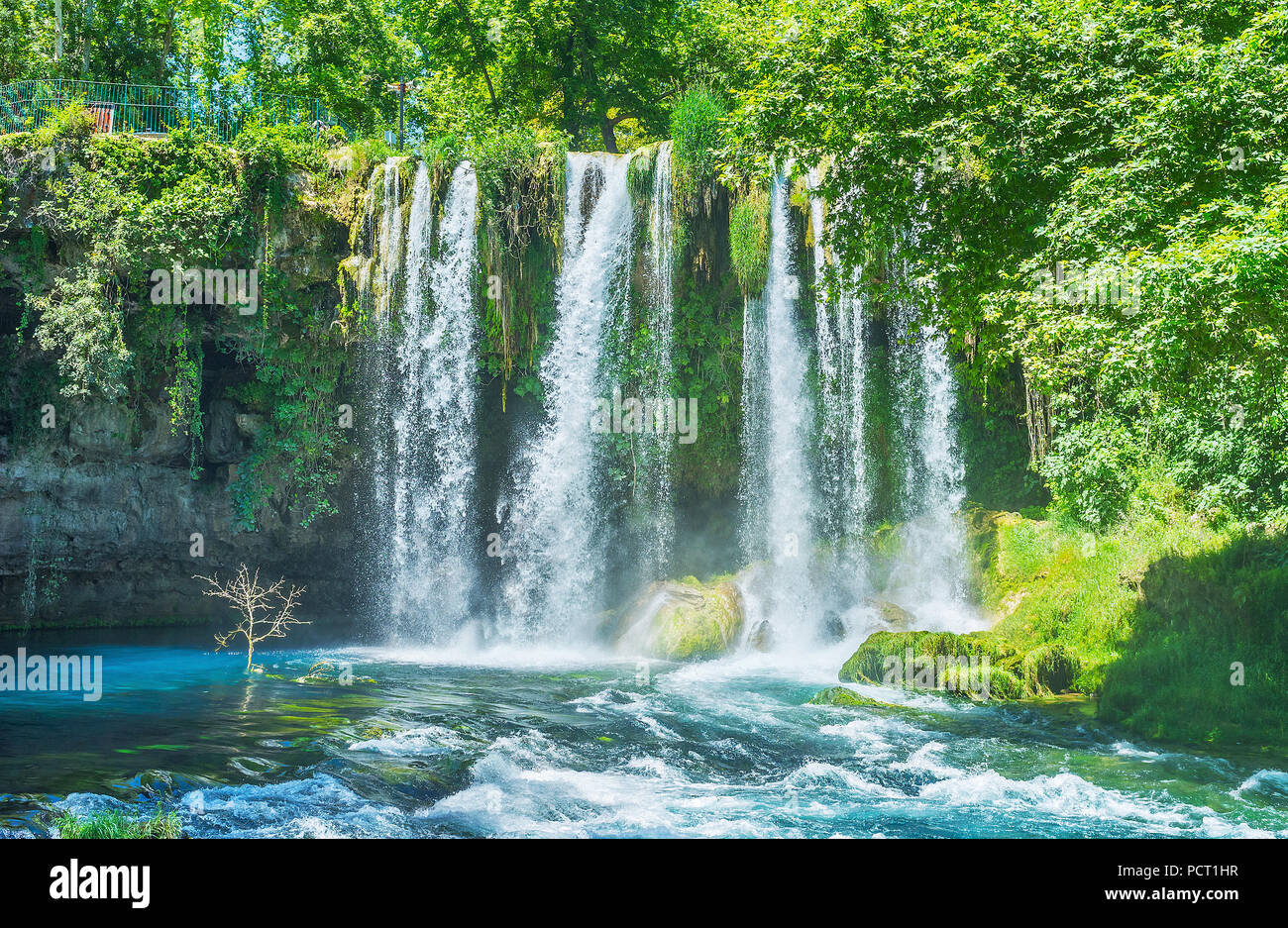 Observing terrace at the Upper Duden Waterfall is the best place to ...