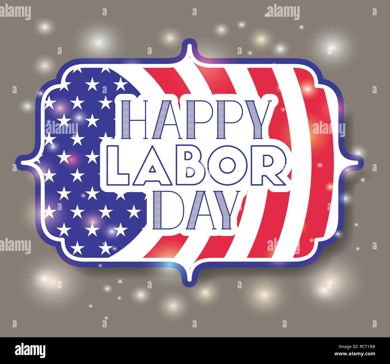 happy labor day with usa flag frame Stock Vector Image & Art - Alamy