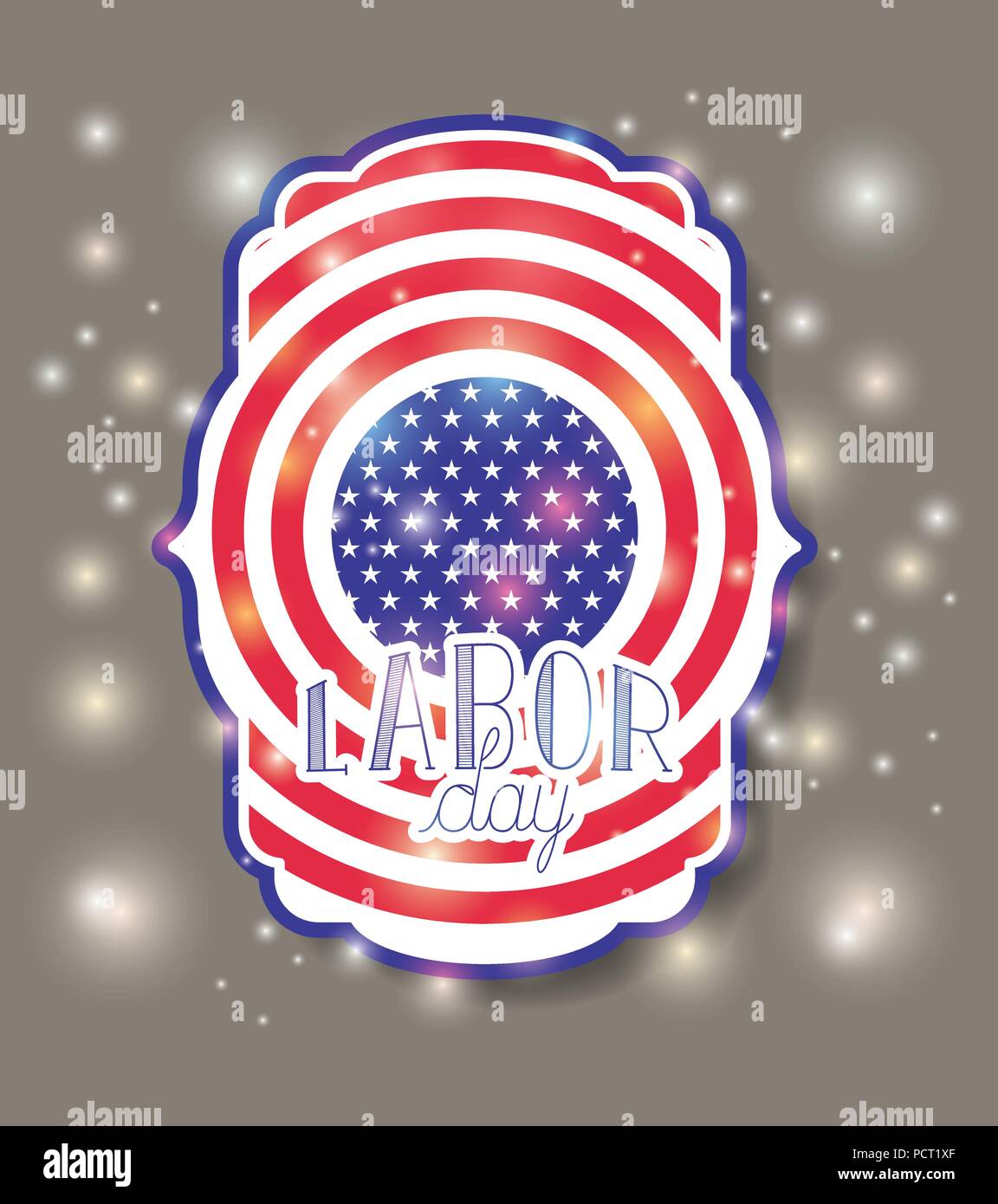 happy labor day with usa flag frame Stock Vector Image & Art - Alamy