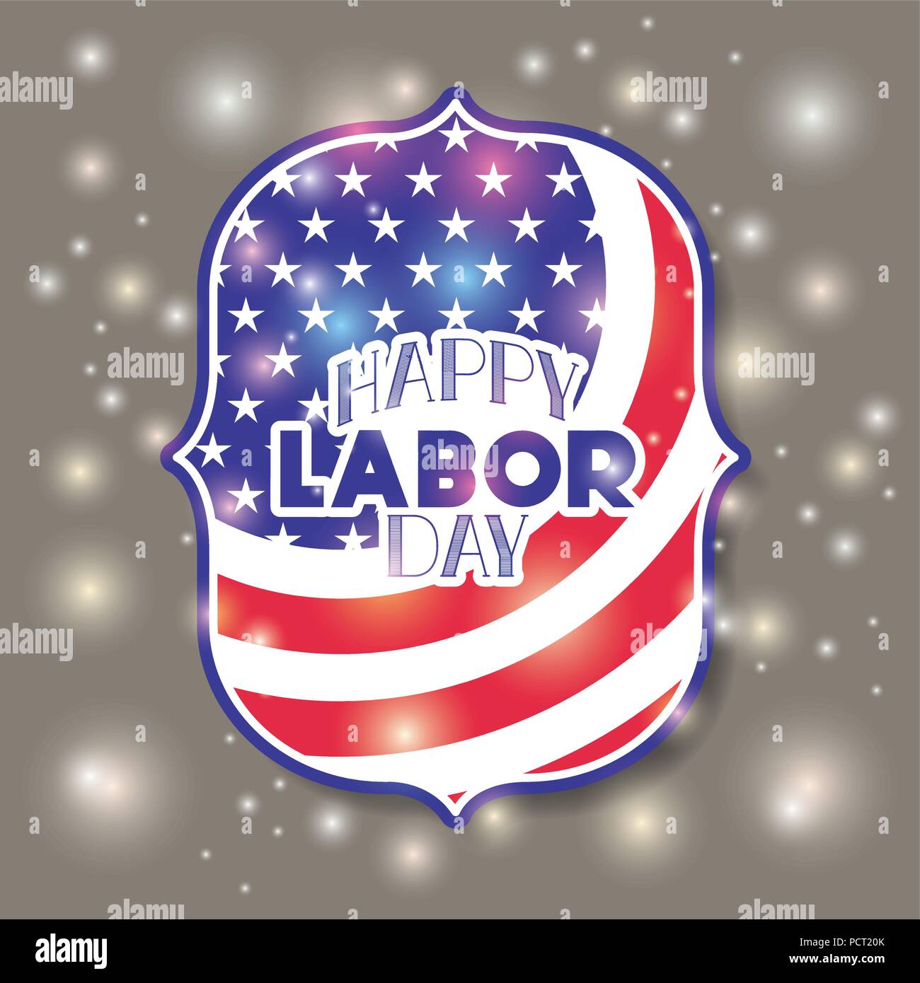 happy labor day with usa flag frame Stock Vector Image & Art - Alamy