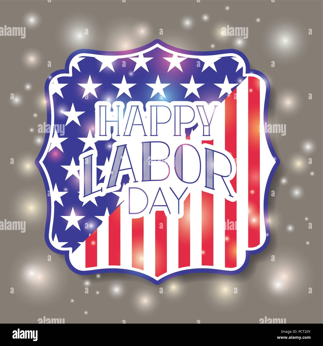 happy labor day with usa flag frame Stock Vector Image & Art - Alamy