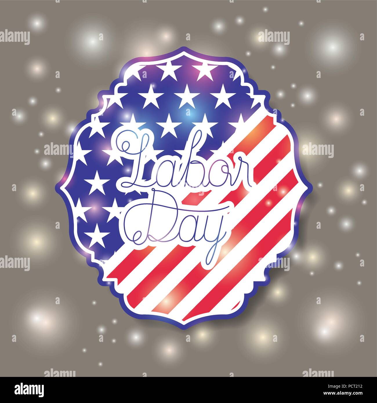 happy labor day with usa flag frame Stock Vector Image & Art - Alamy