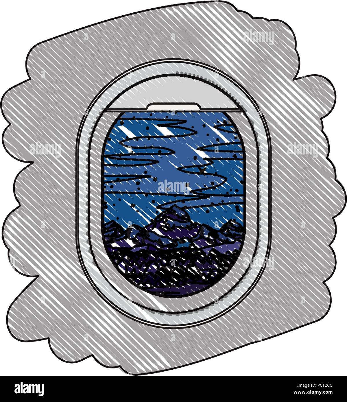 airplane window with exterior view Stock Vector Image & Art - Alamy