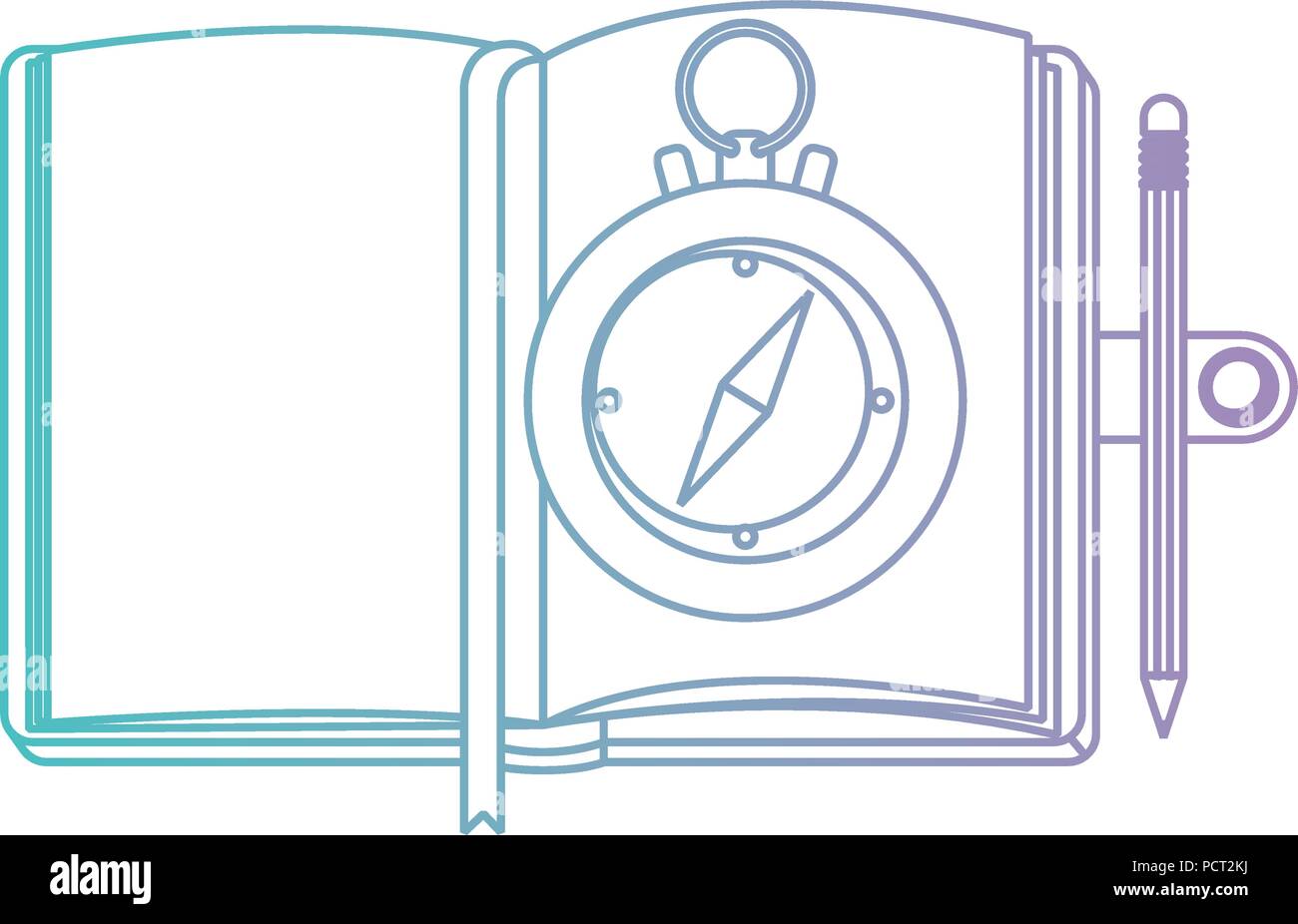 compass guide with notebook Stock Vector Image & Art - Alamy
