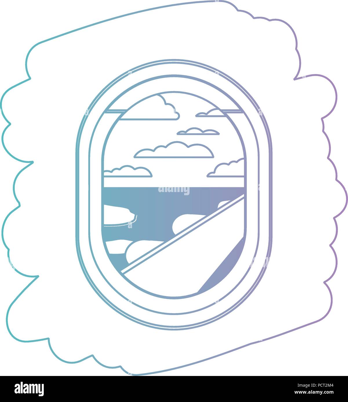 airplane window with exterior view Stock Vector Image & Art - Alamy