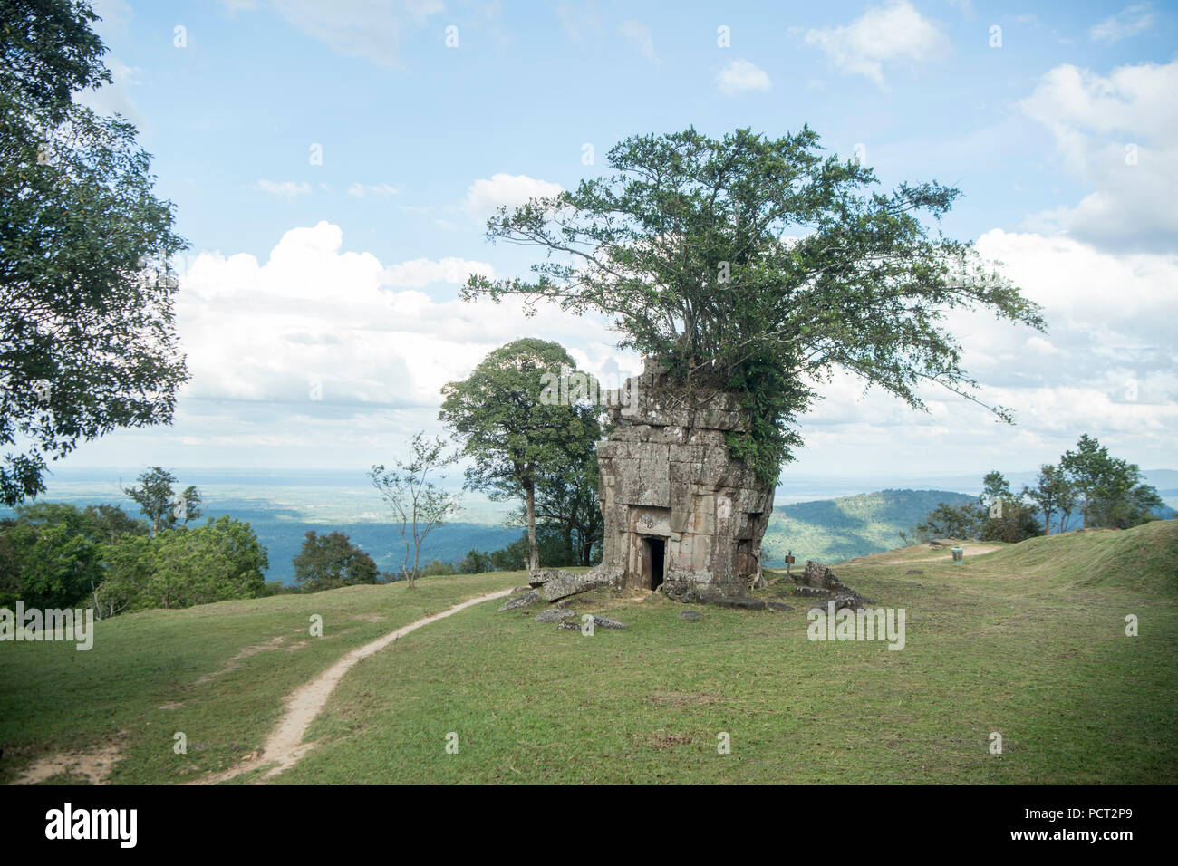the Khmer Temples of Prsat Preah Vihear north of the town Sra Em in the ...
