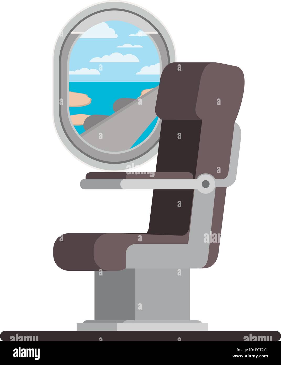 airplane chair with window Stock Vector Image & Art - Alamy