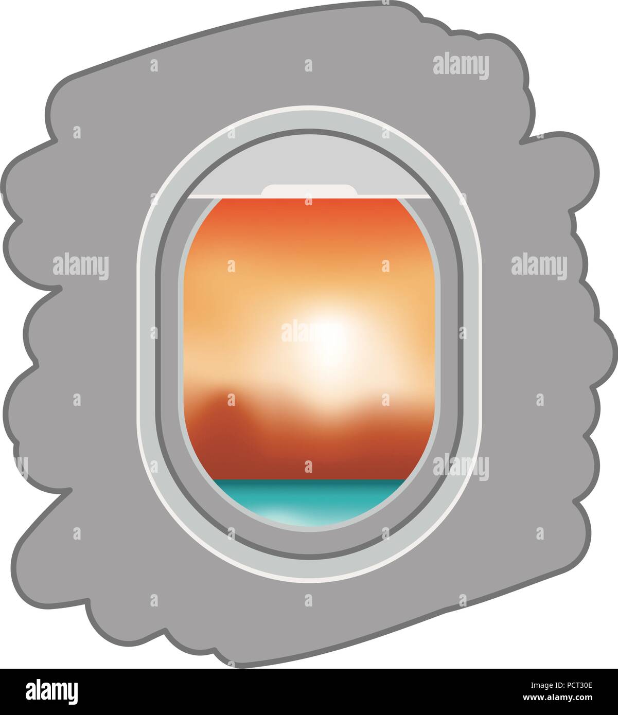 airplane window with exterior view Stock Vector Image & Art - Alamy