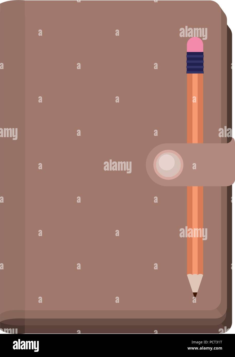 diary closed with pencil Stock Vector Image & Art - Alamy