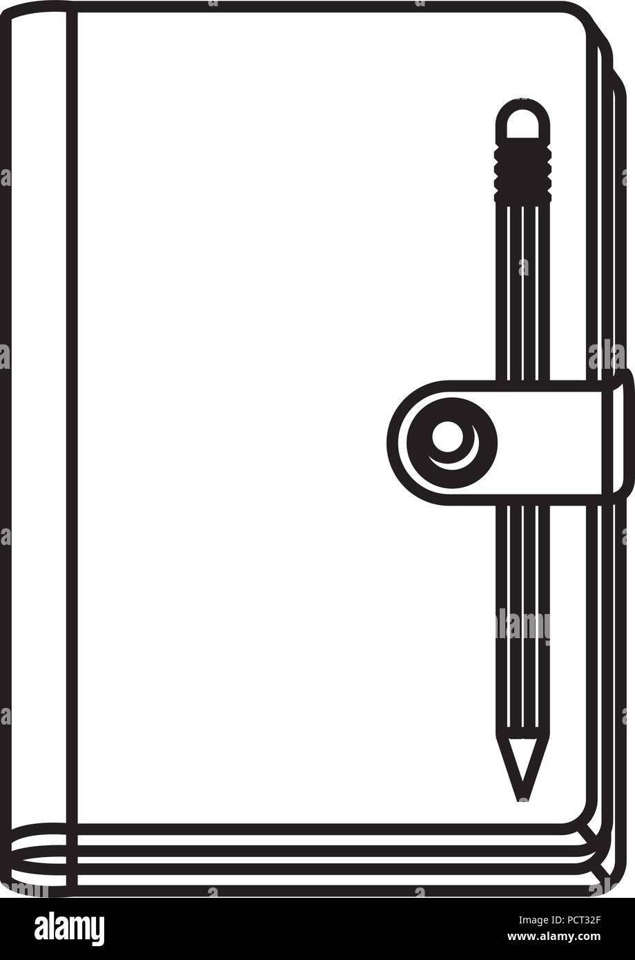 diary closed with pencil Stock Vector Image & Art - Alamy