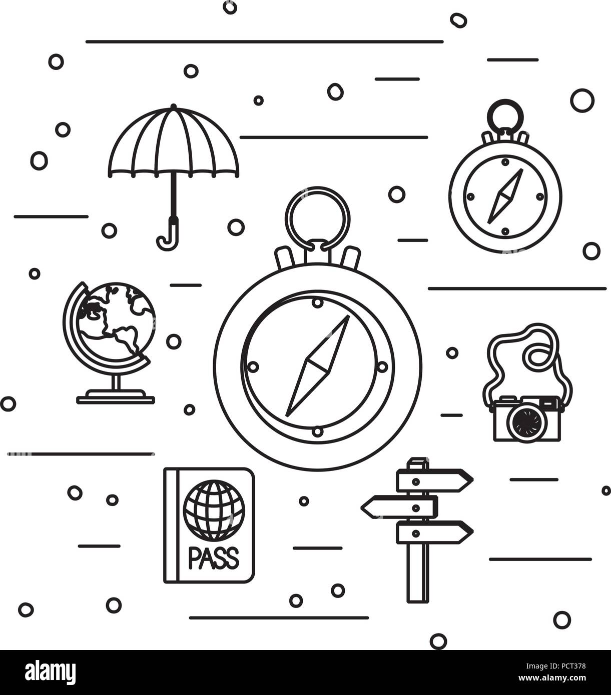 Compass Stock Vector Images - Alamy