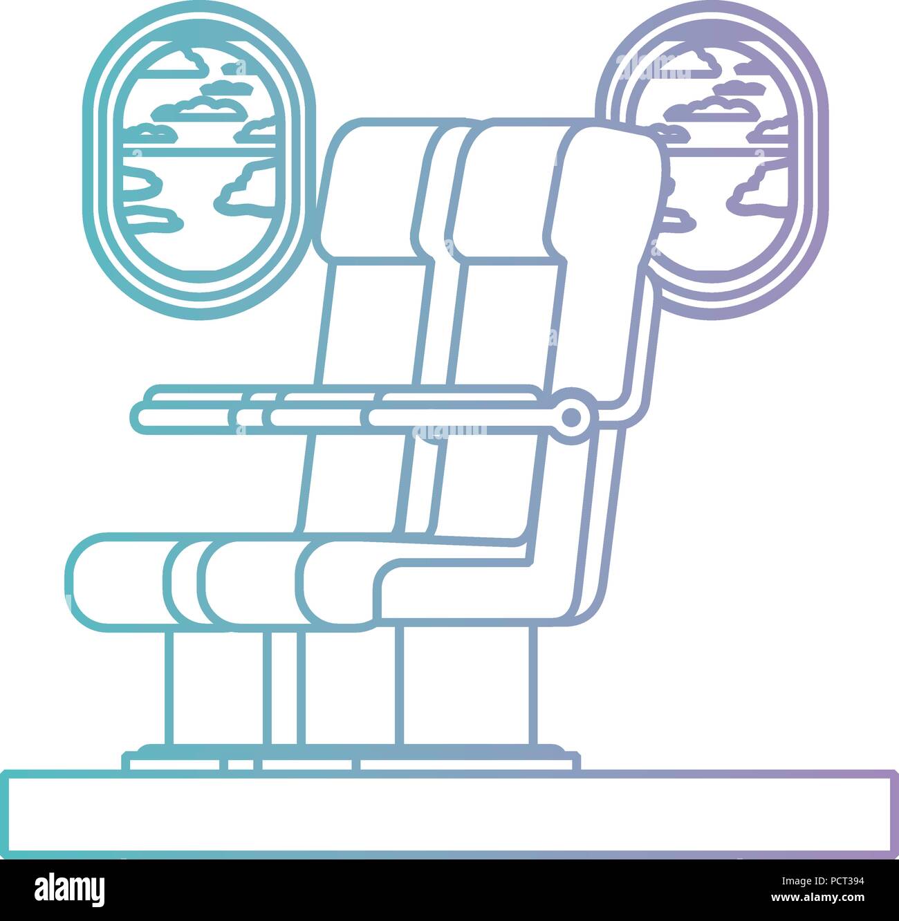 airplane chair with window Stock Vector Image & Art - Alamy