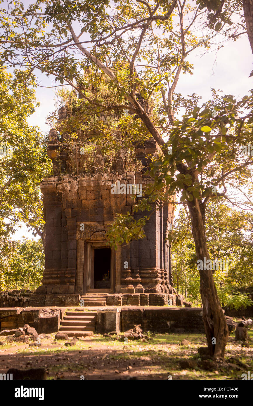 the Khmer Temples of Koh Ker east of the Town of Srayong west of the ...