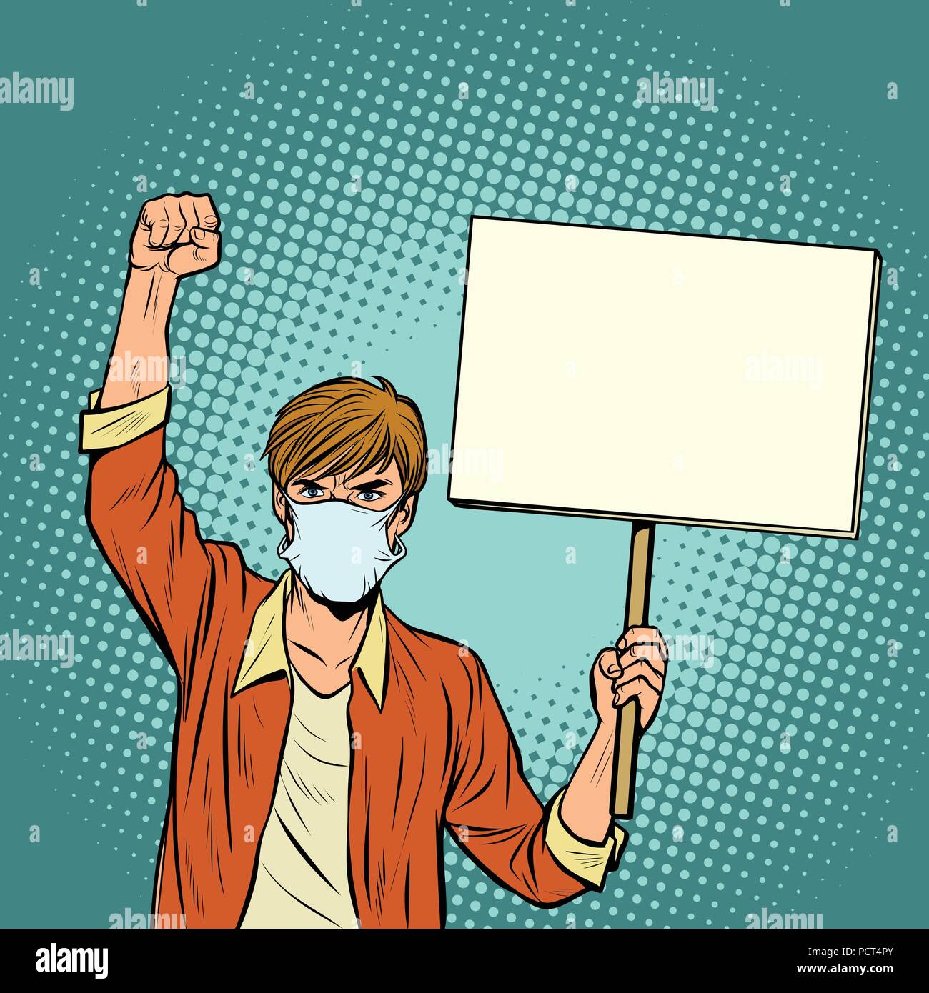 Angry protester protest in Stock Vector Images - Alamy