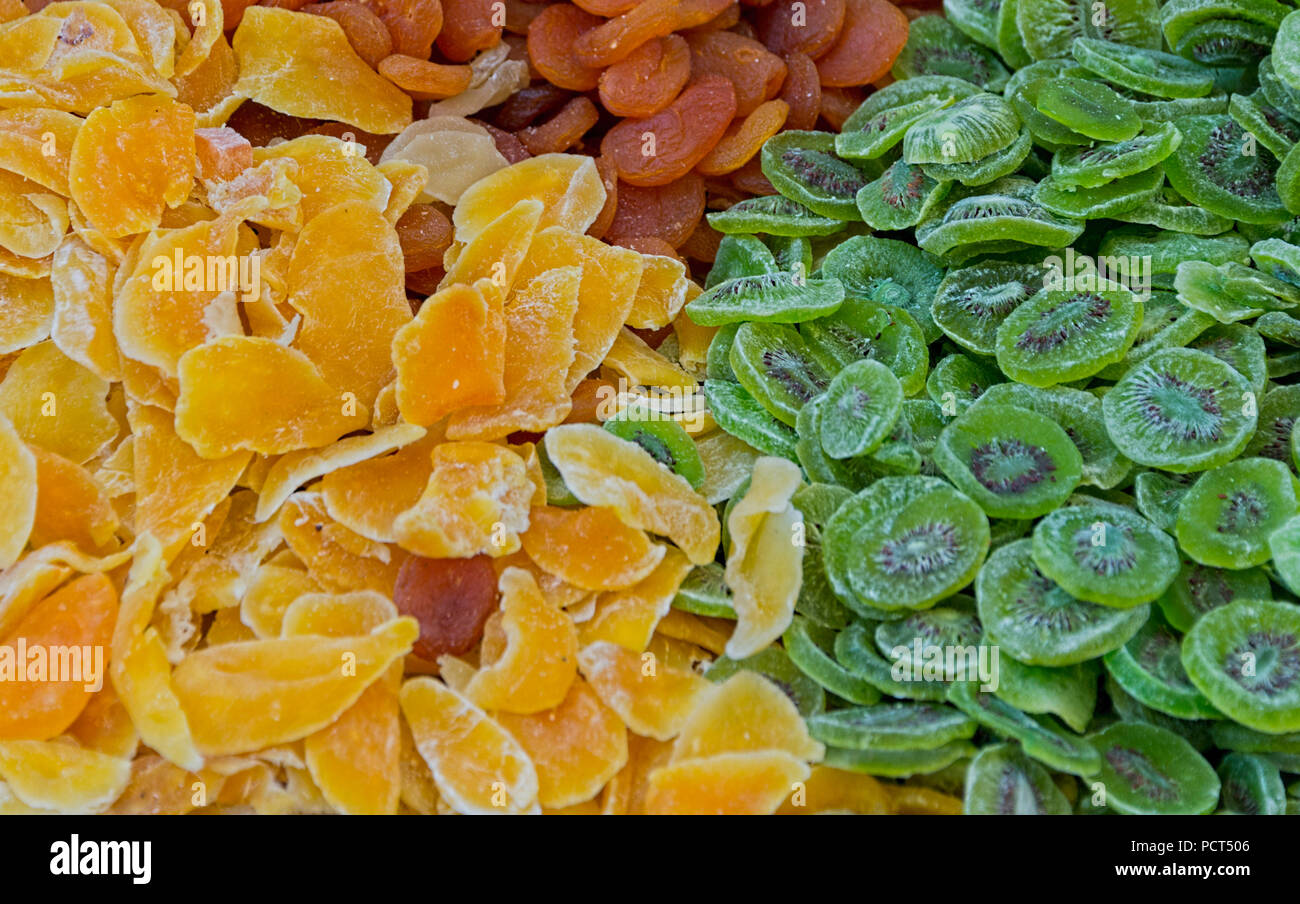 Dried Fruit on market stall in Venice Italy Stock Photo - Alamy