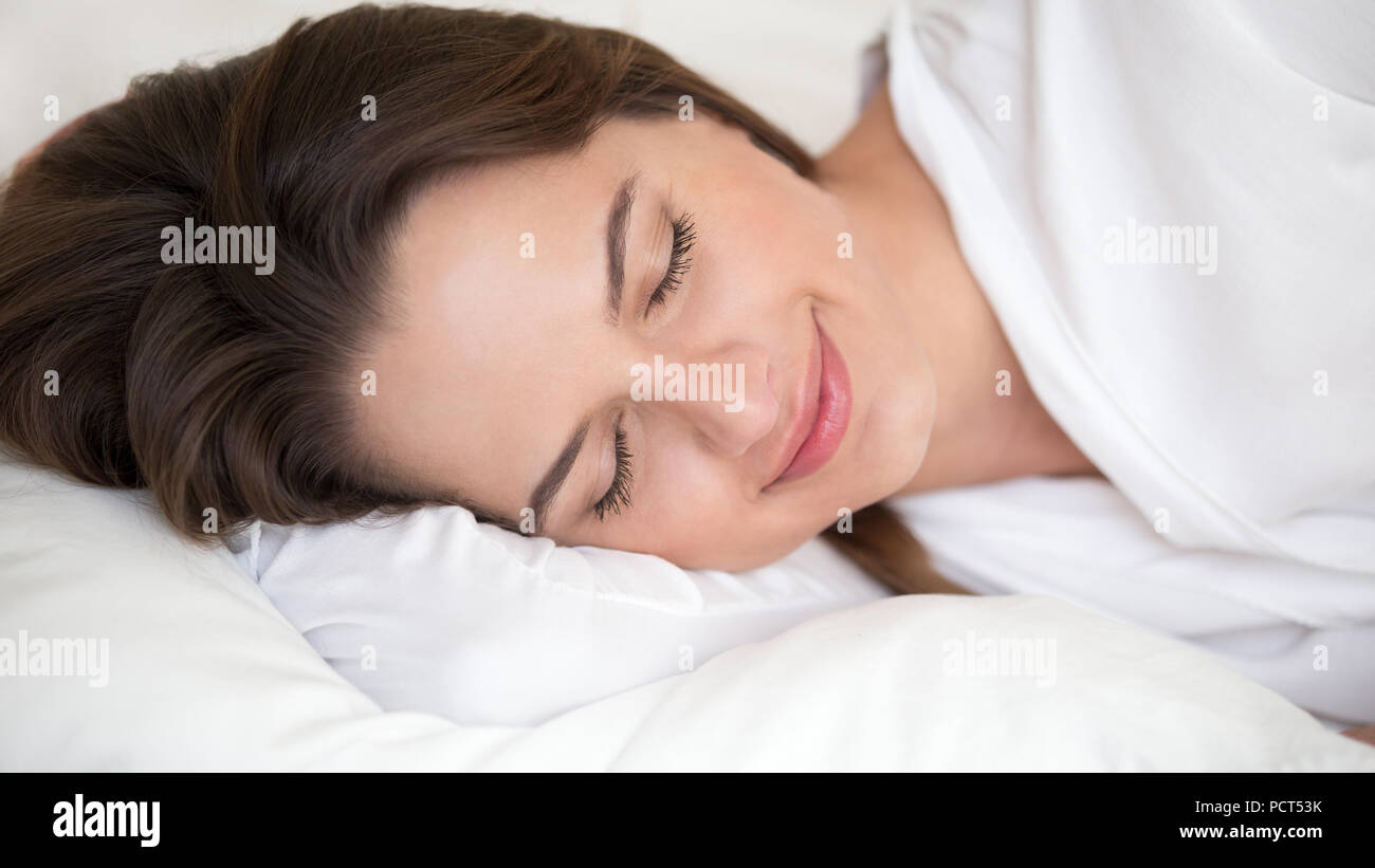 Sleeping peacefully bed hi-res stock photography and images - Alamy