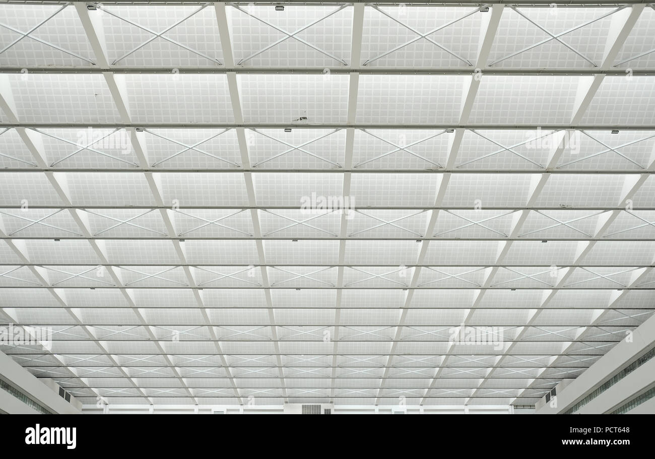 white roof. modern building ceiling. abstract background Stock Photo ...