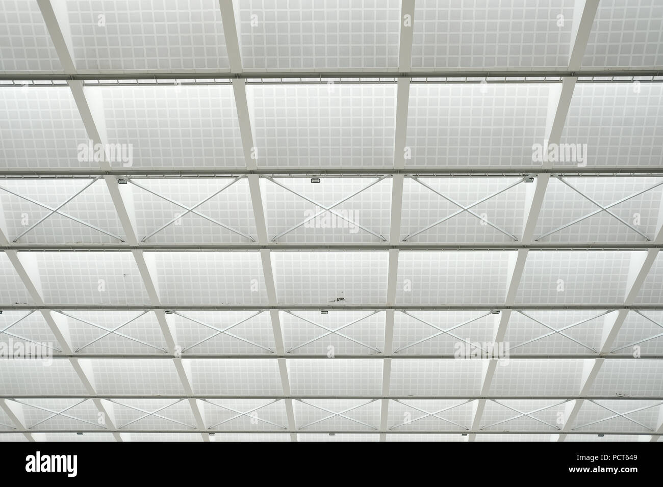 white roof. modern building ceiling. abstract background Stock Photo ...