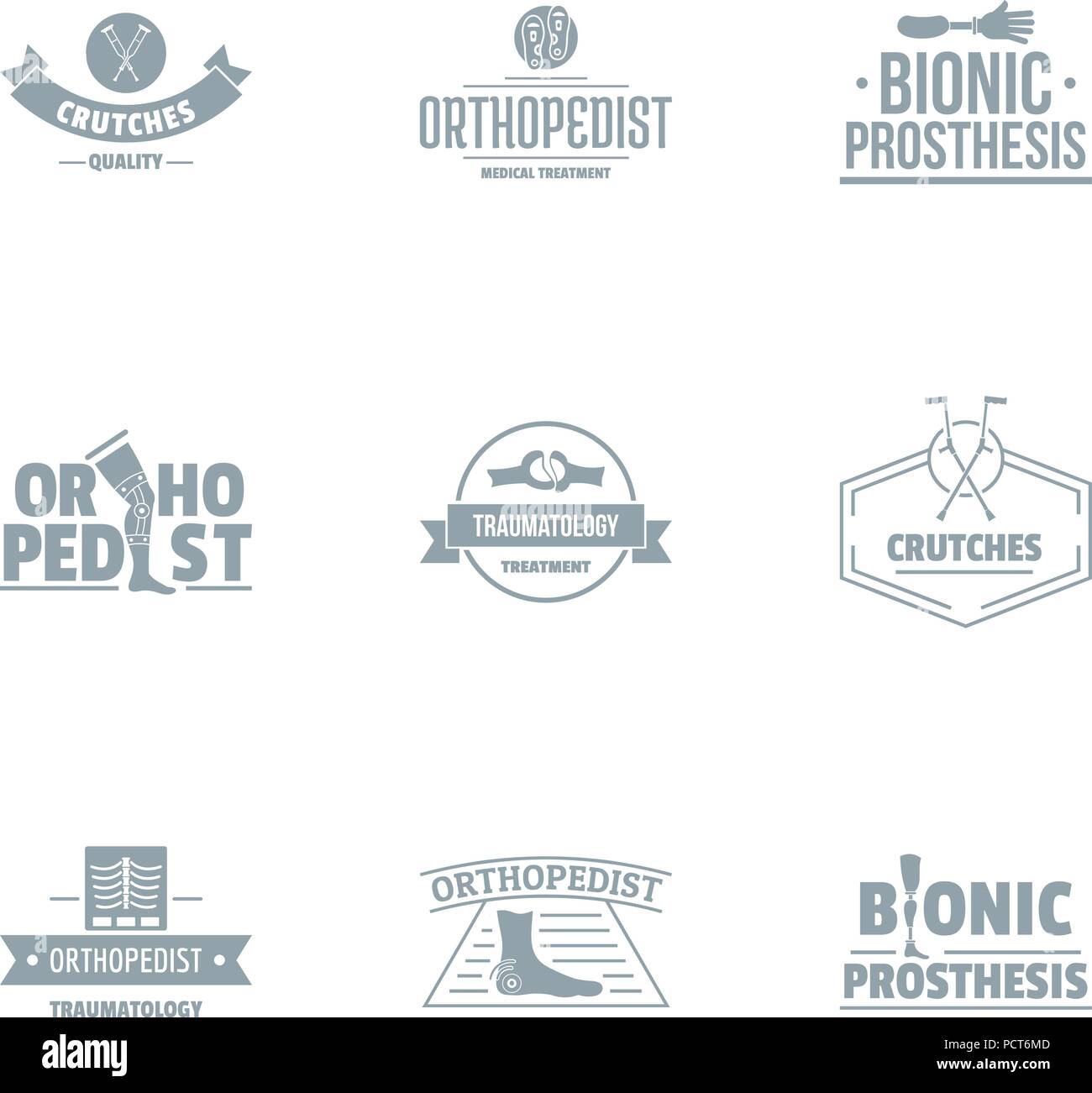Orthopedic prosthetics logo set, simple style Stock Vector Image & Art ...