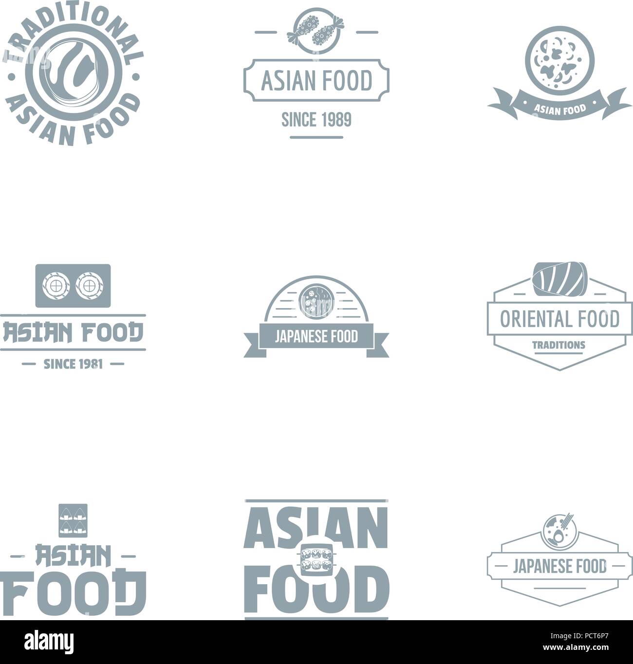 Traditional dish logo set, simple style Stock Vector Image & Art - Alamy