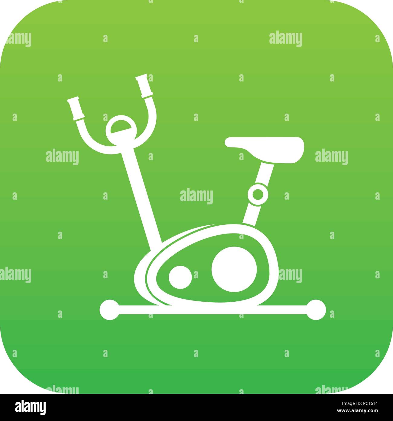 Exercise bike icon digital green Stock Vector Image & Art - Alamy