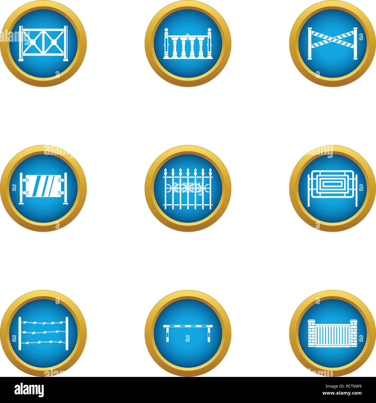 Partition icons set, flat style Stock Vector Image & Art - Alamy