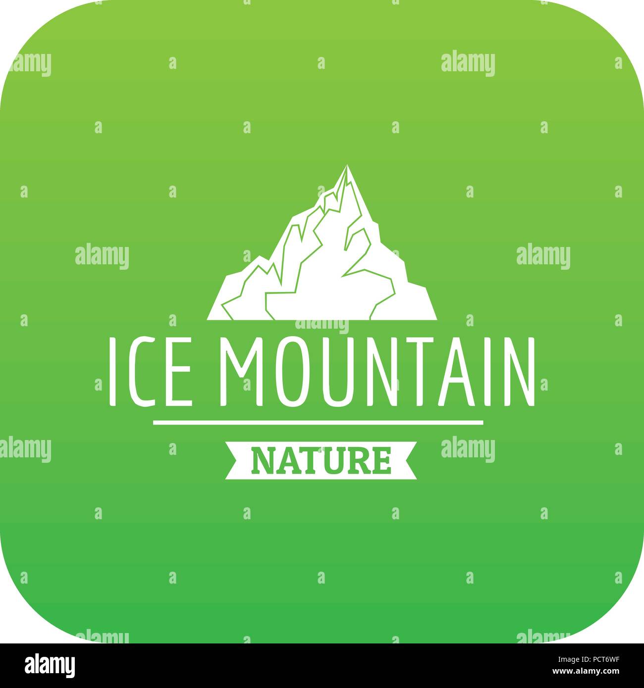 Ice mountain icon green vector Stock Vector Image & Art - Alamy