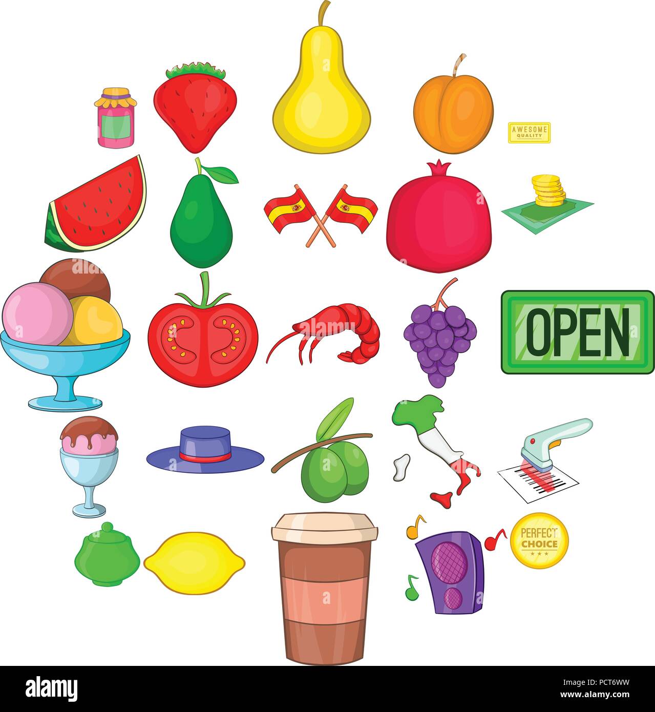 Live high icons set, cartoon style Stock Vector Image & Art - Alamy