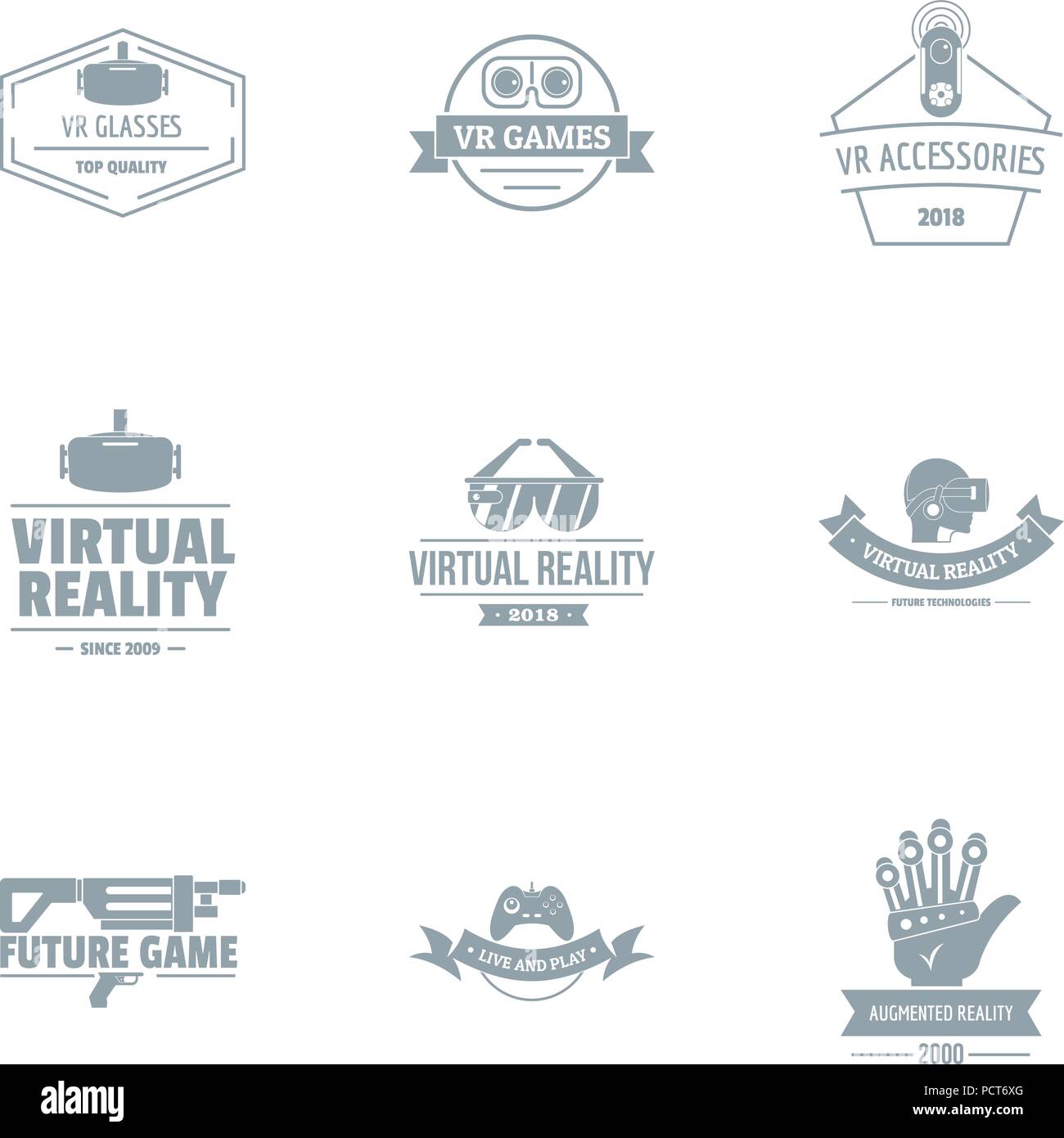 Real logo set, simple style Stock Vector Image & Art - Alamy