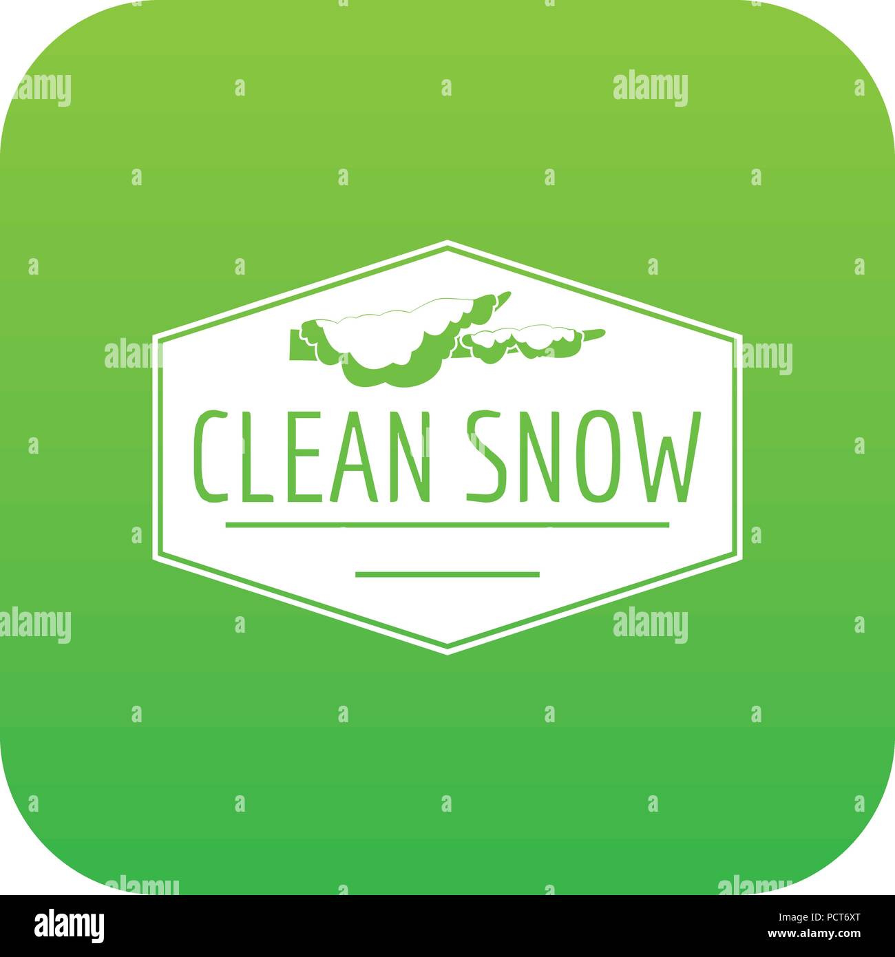 Clean snow icon green vector Stock Vector Image & Art - Alamy
