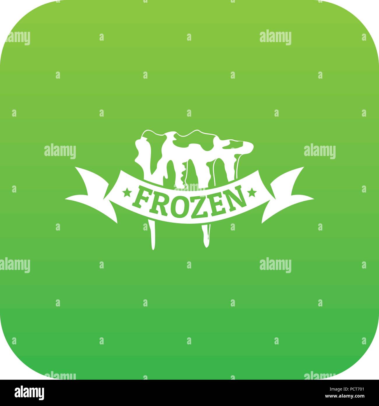 Frozen icon green vector Stock Vector Image & Art - Alamy