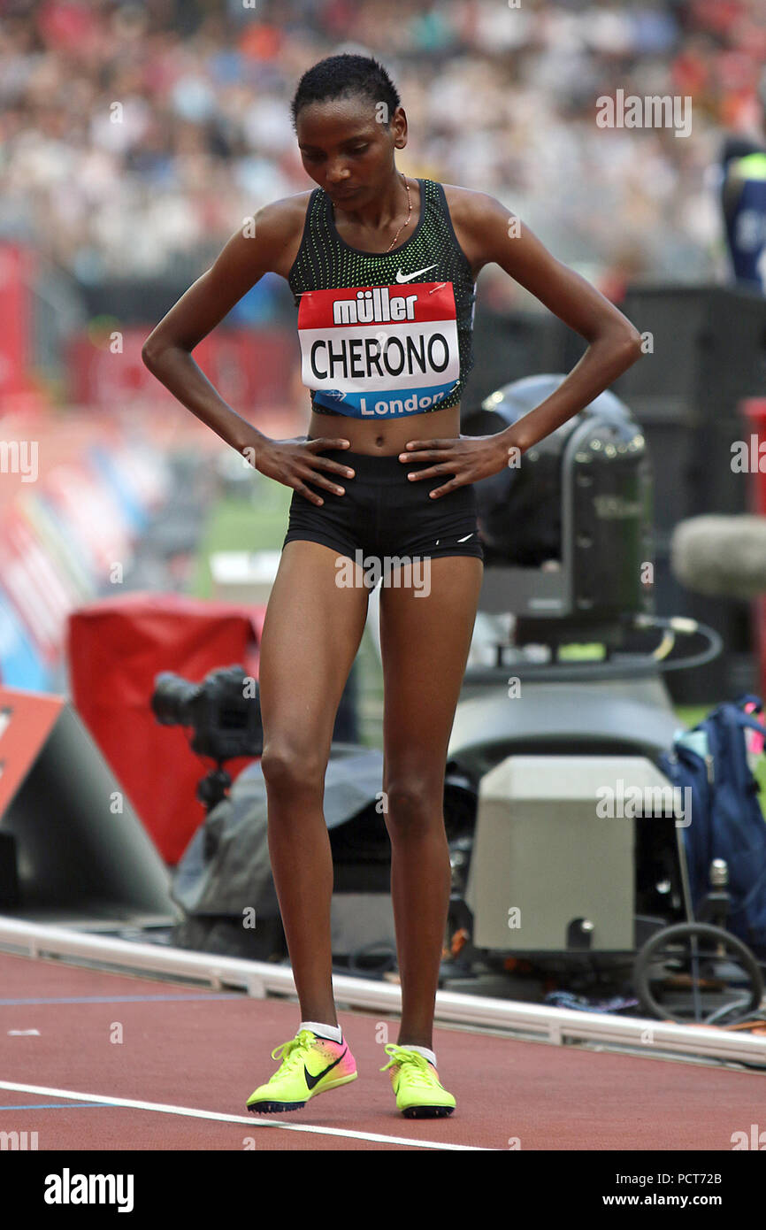 Eva CHERONO of Kenya in the 3000 metres for women at the 2018 Muller ...