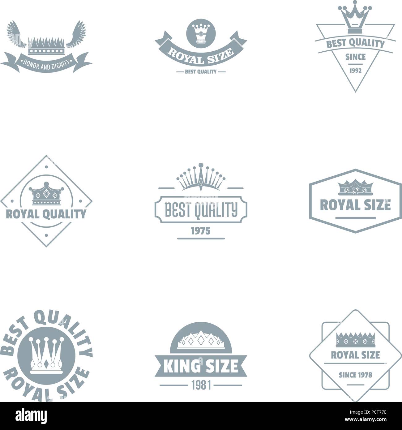 Quality assurance logo set, simple style Stock Vector Image & Art - Alamy