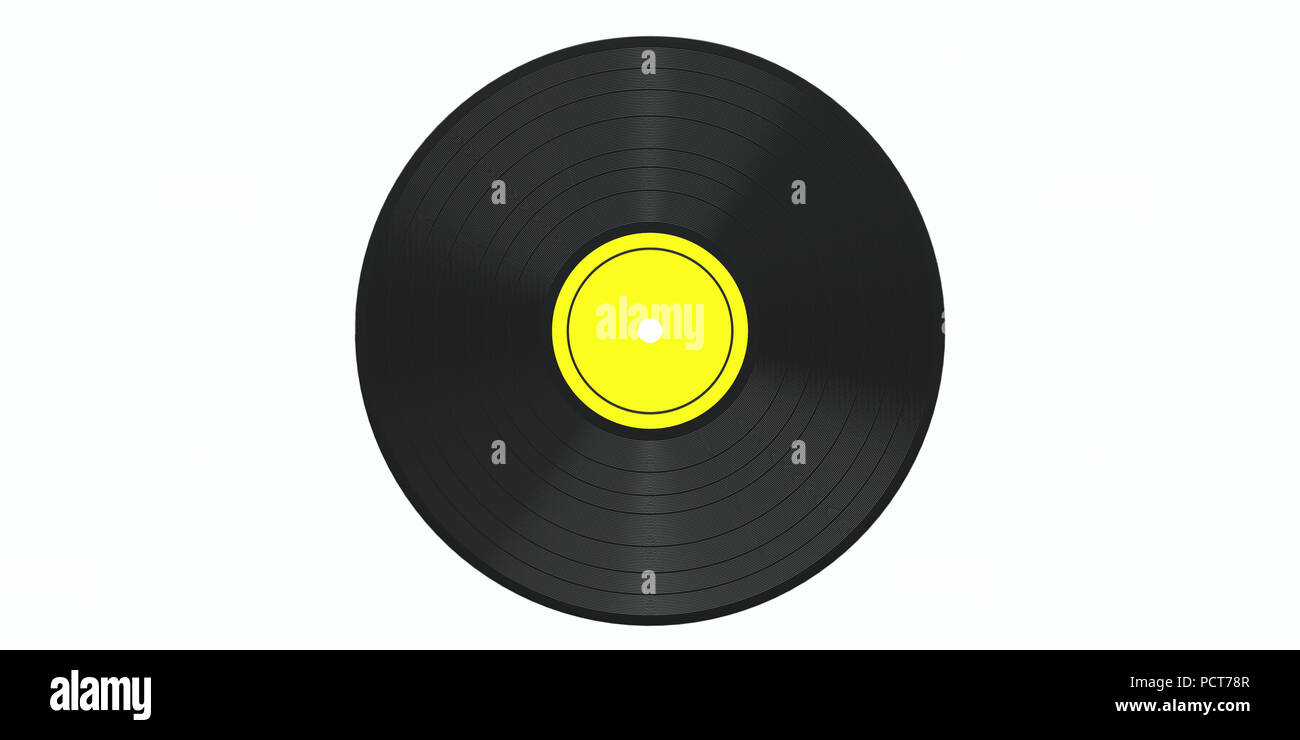 Vintage vinyl record album LP isolated, cutout on white background. 3d ...