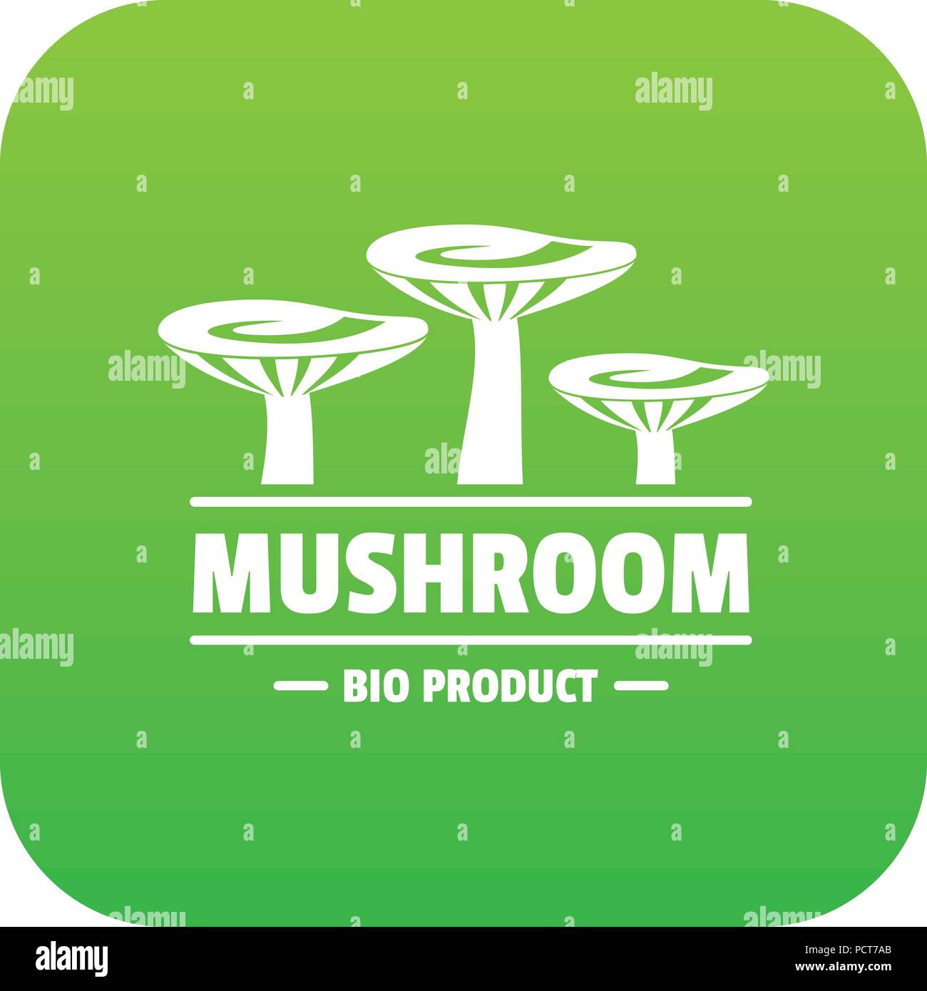 Mushroom bio organic icon green vector Stock Vector Image & Art - Alamy
