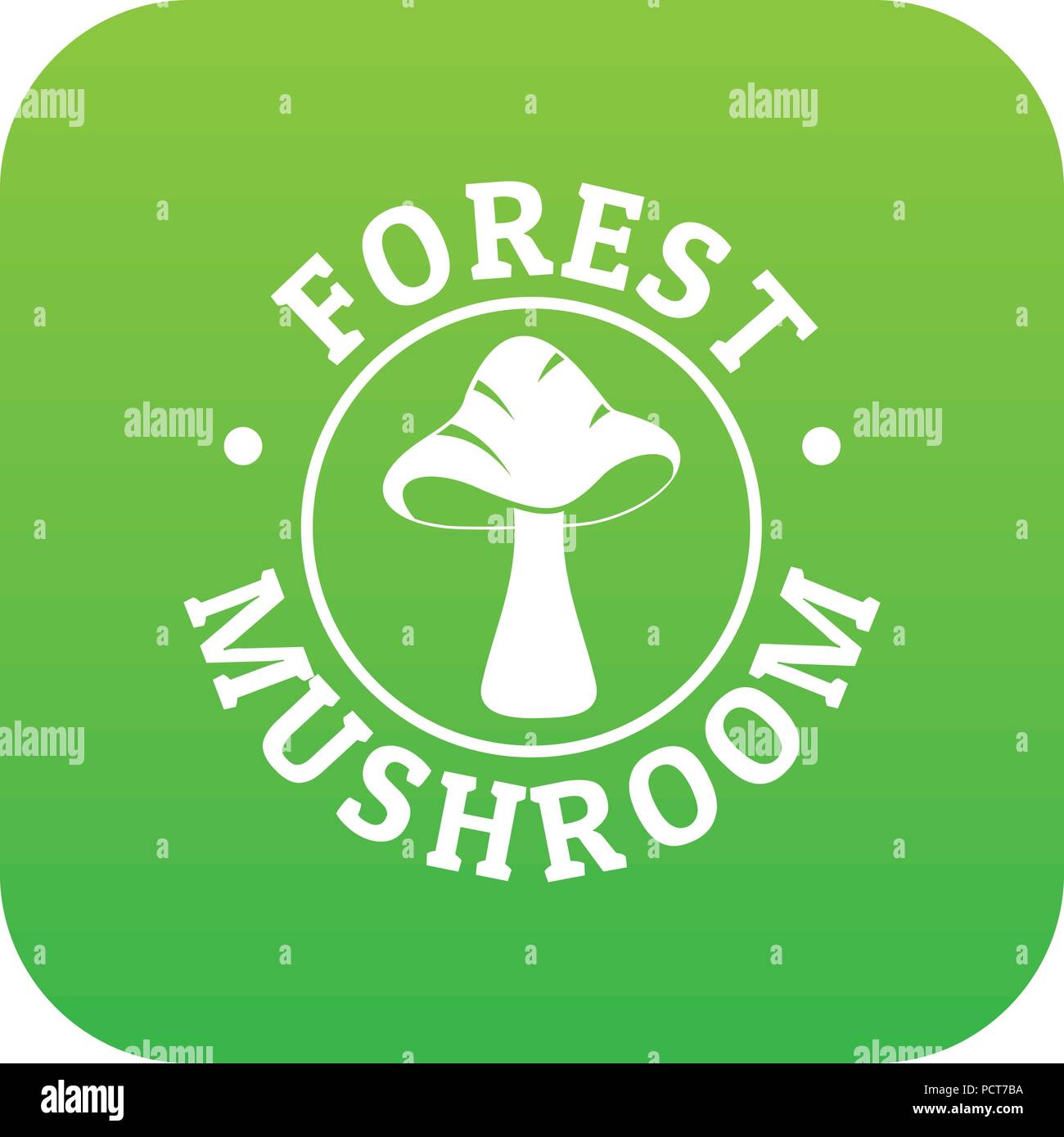 Mushroom season icon green vector Stock Vector Image & Art - Alamy