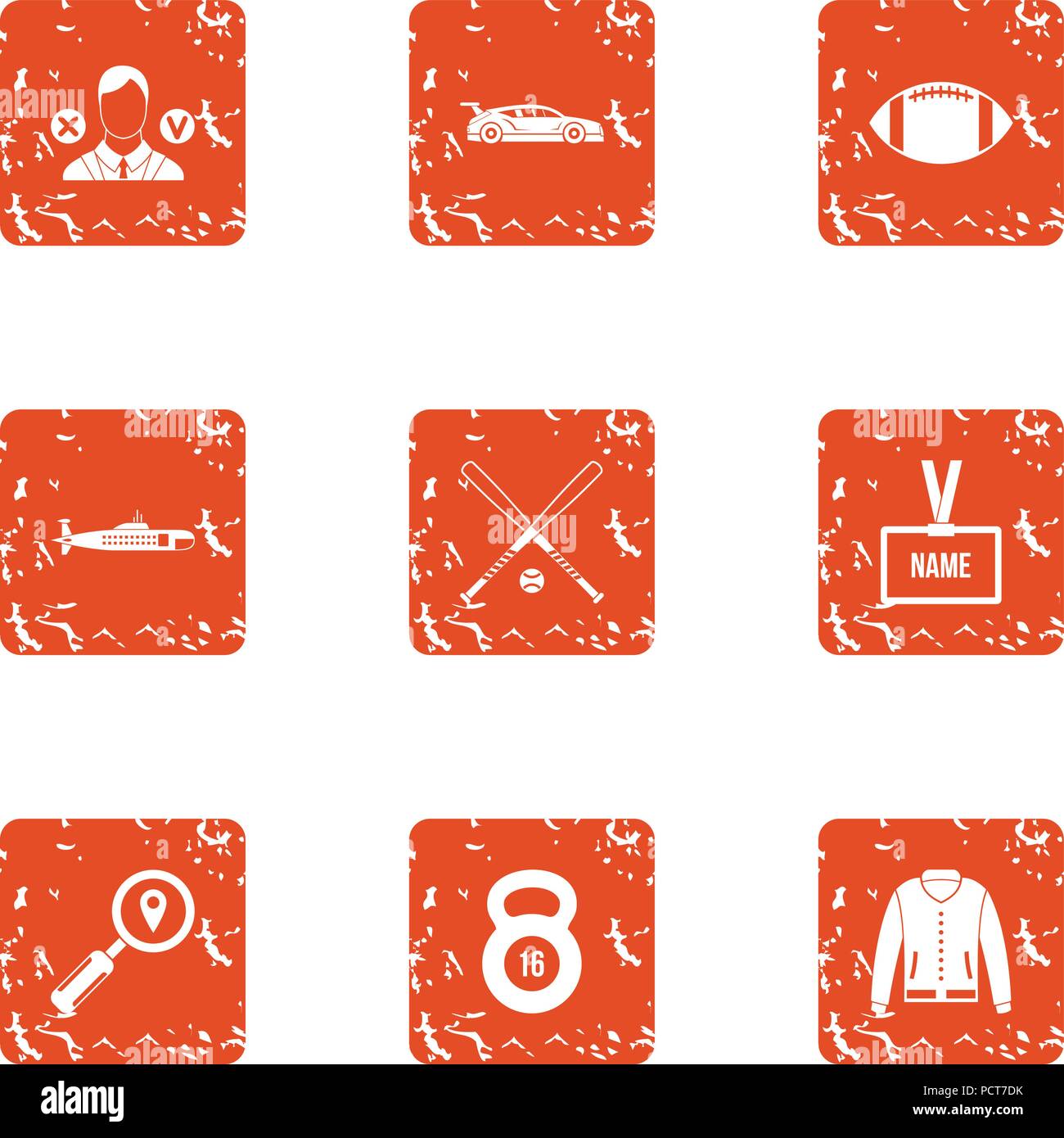 Undergo icons set, grunge style Stock Vector Image & Art - Alamy