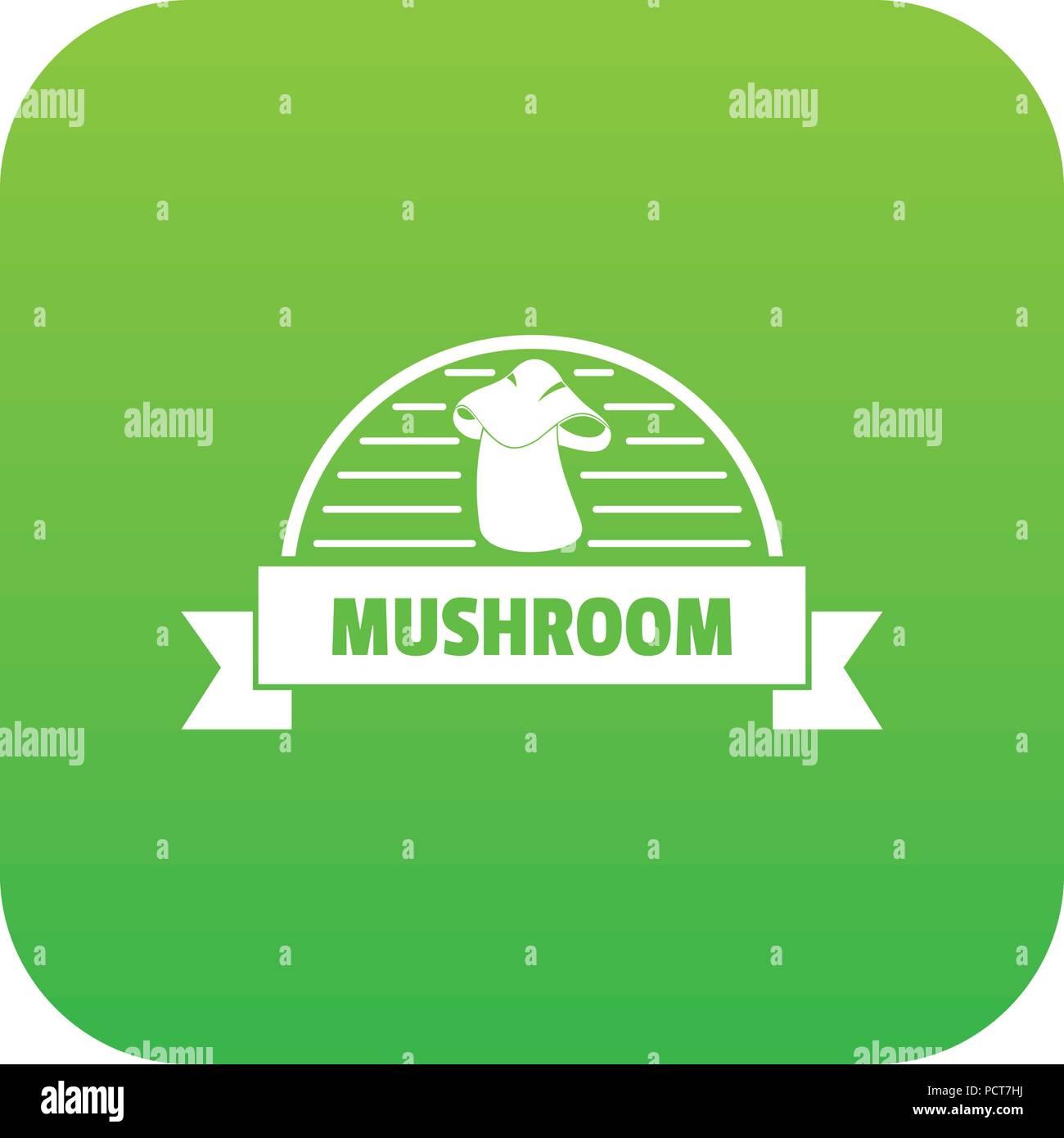 Mushroom cooking icon green vector Stock Vector Image & Art - Alamy