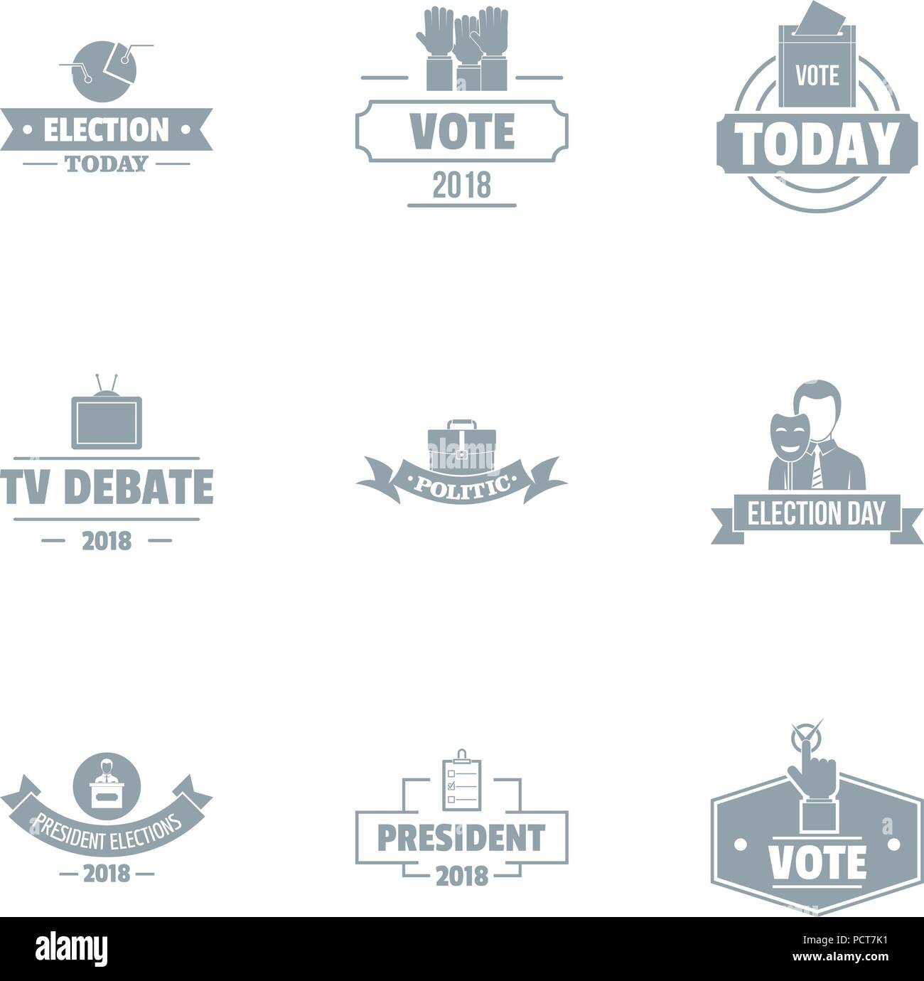 Debate logo set, simple style Stock Vector Image & Art - Alamy