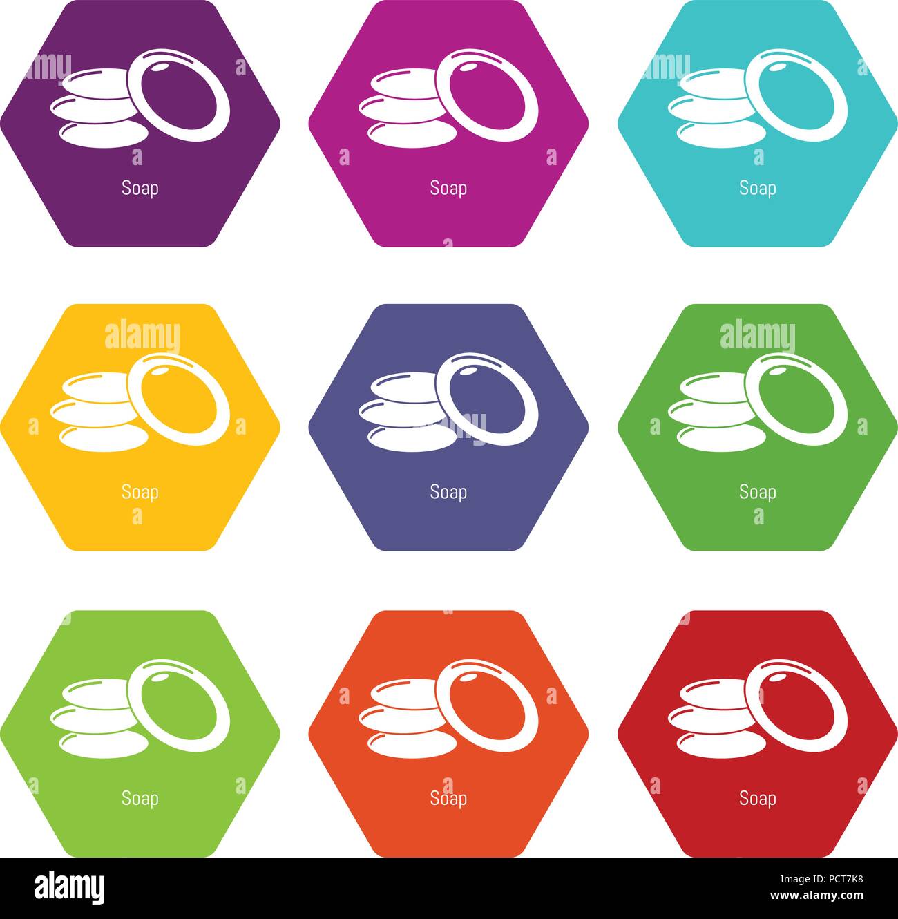 Soap icons set 9 vector Stock Vector Image & Art - Alamy