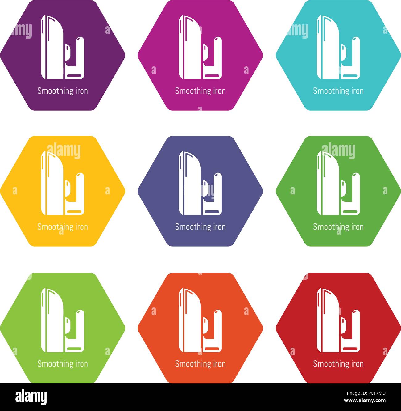 Iron icons set 9 vector Stock Vector Image & Art - Alamy