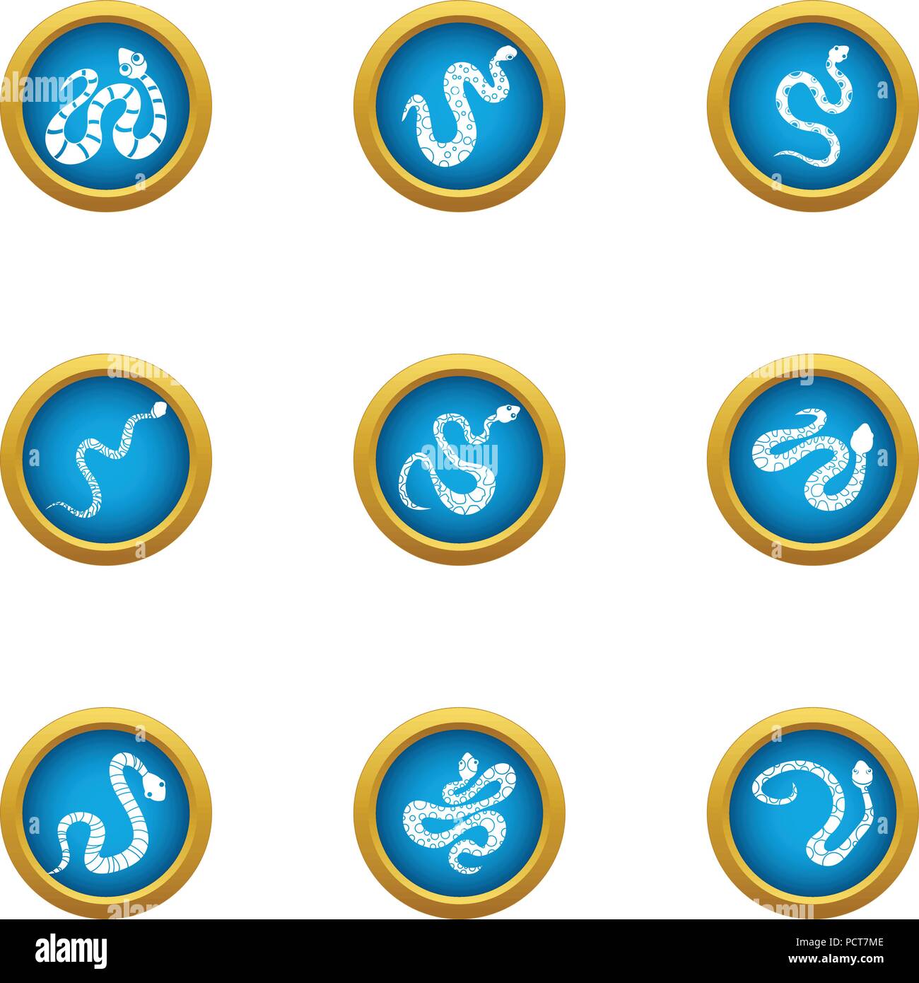 Viper icons set, flat style Stock Vector Image & Art - Alamy