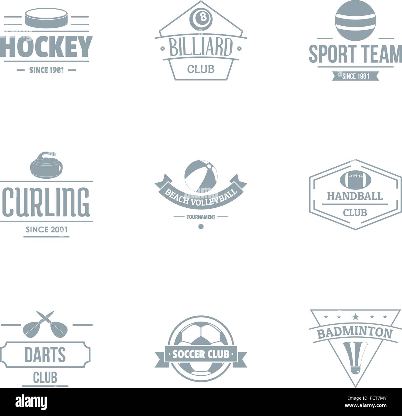 Sport day logo set, simple style Stock Vector Image & Art - Alamy