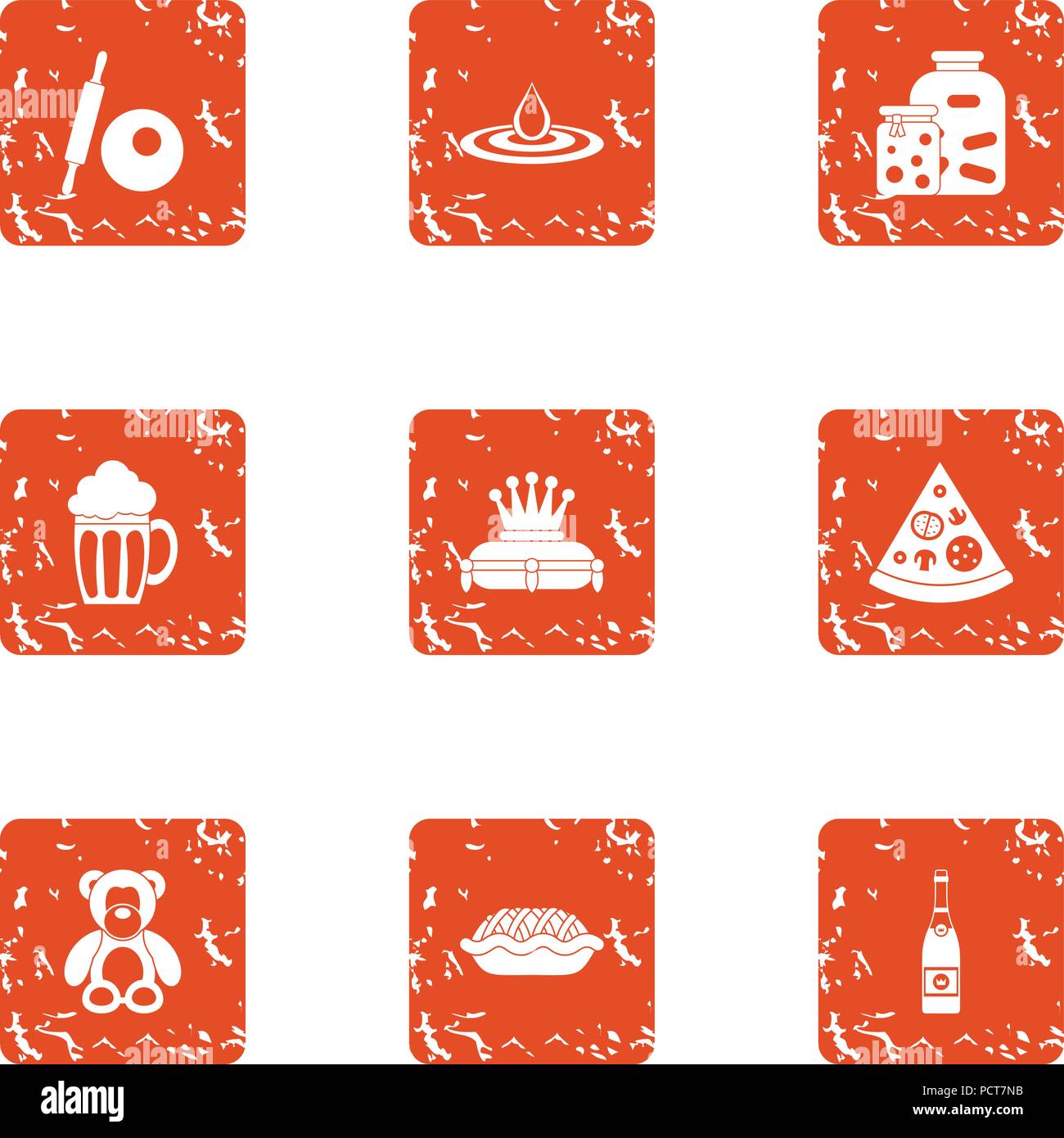 Visit icons set, grunge style Stock Vector Image & Art - Alamy