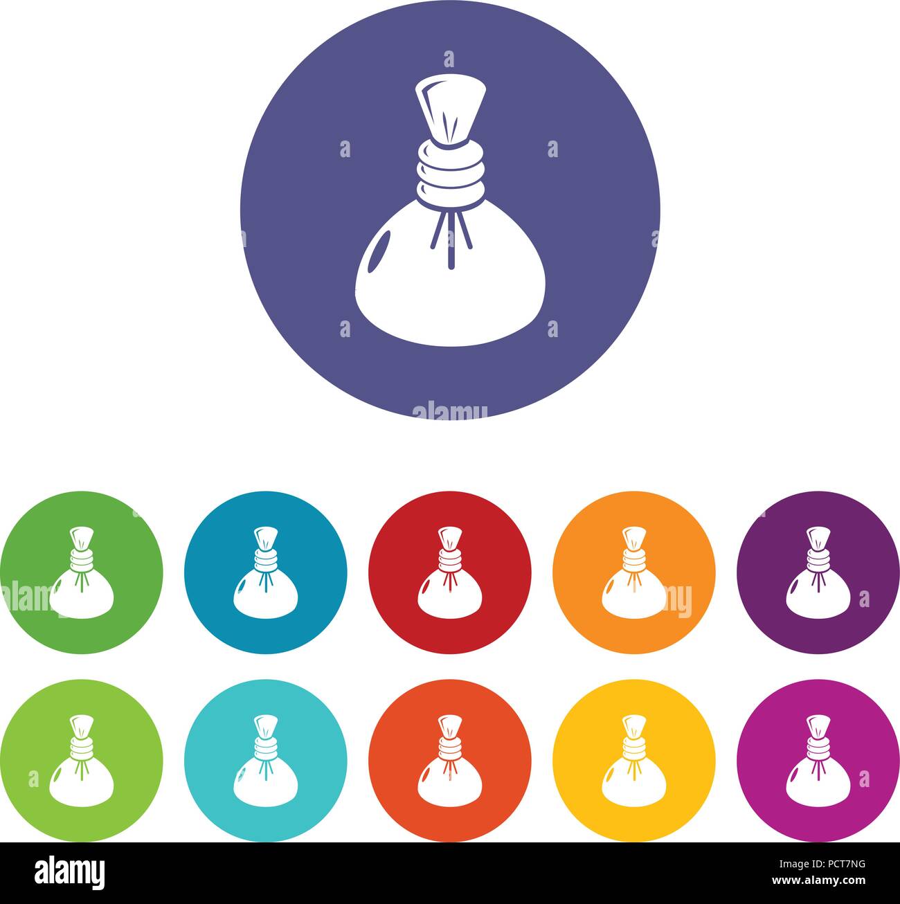 Spa hot compress icons set vector color Stock Vector Image & Art - Alamy