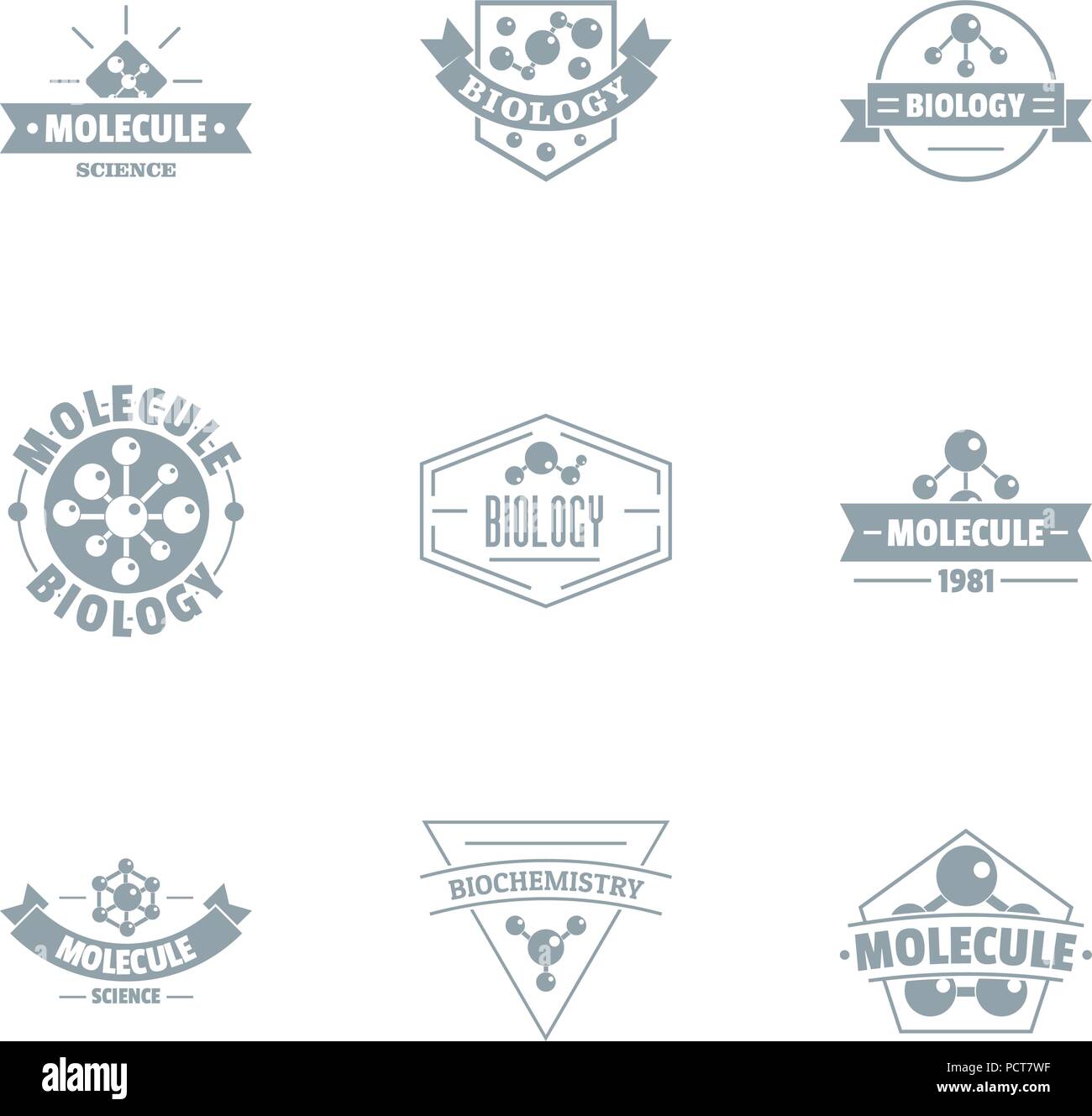 Molecular business logo set, simple style Stock Vector Image & Art - Alamy