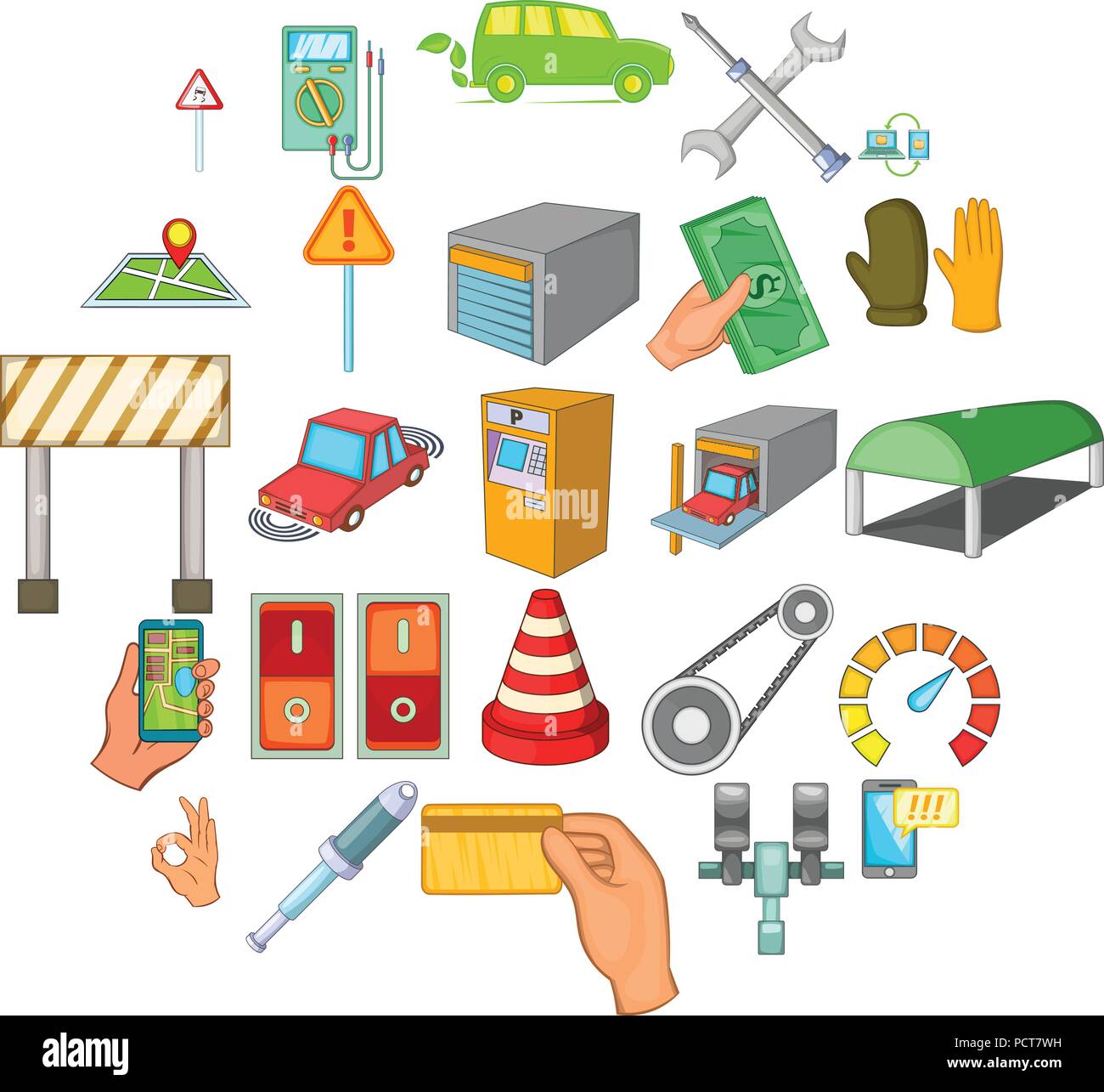 Emergency service icons set, cartoon style Stock Vector Image & Art - Alamy