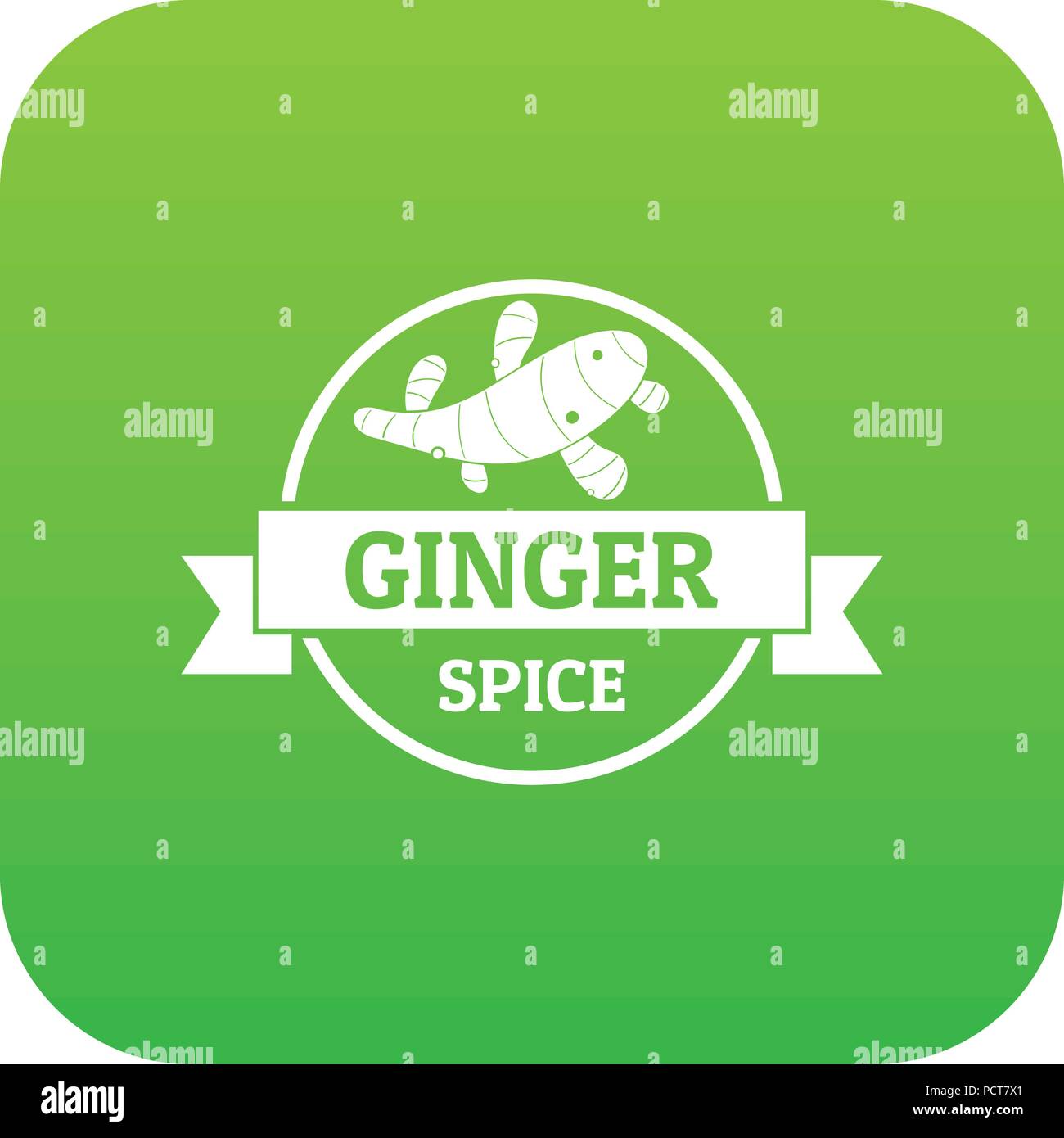 Ginger spice icon green vector Stock Vector Image & Art - Alamy
