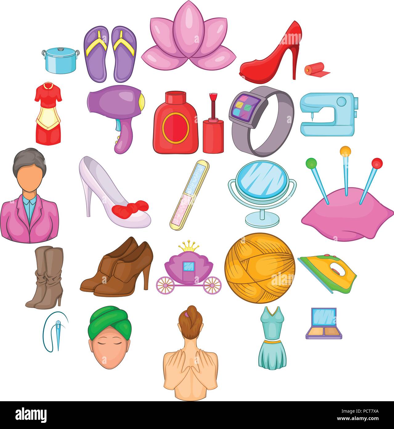 Women like icons set, cartoon style Stock Vector Image & Art - Alamy