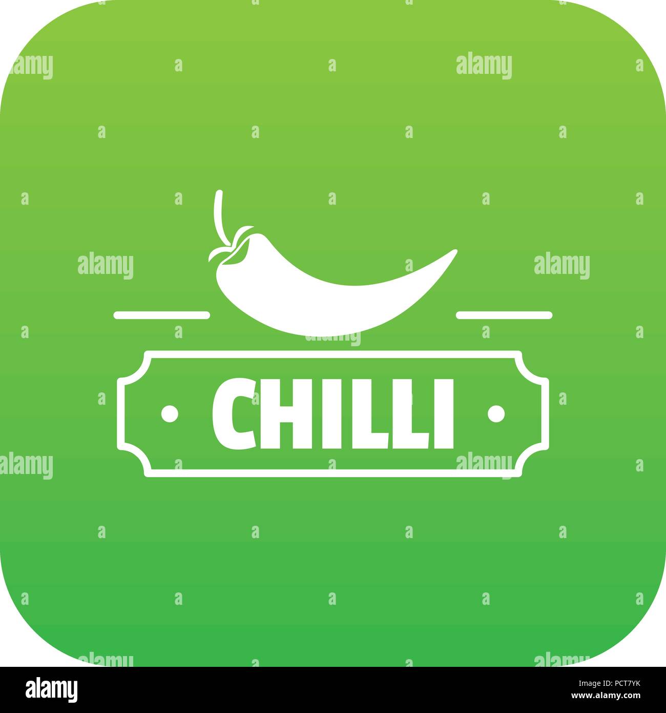 Chilli spice icon green vector Stock Vector Image & Art - Alamy